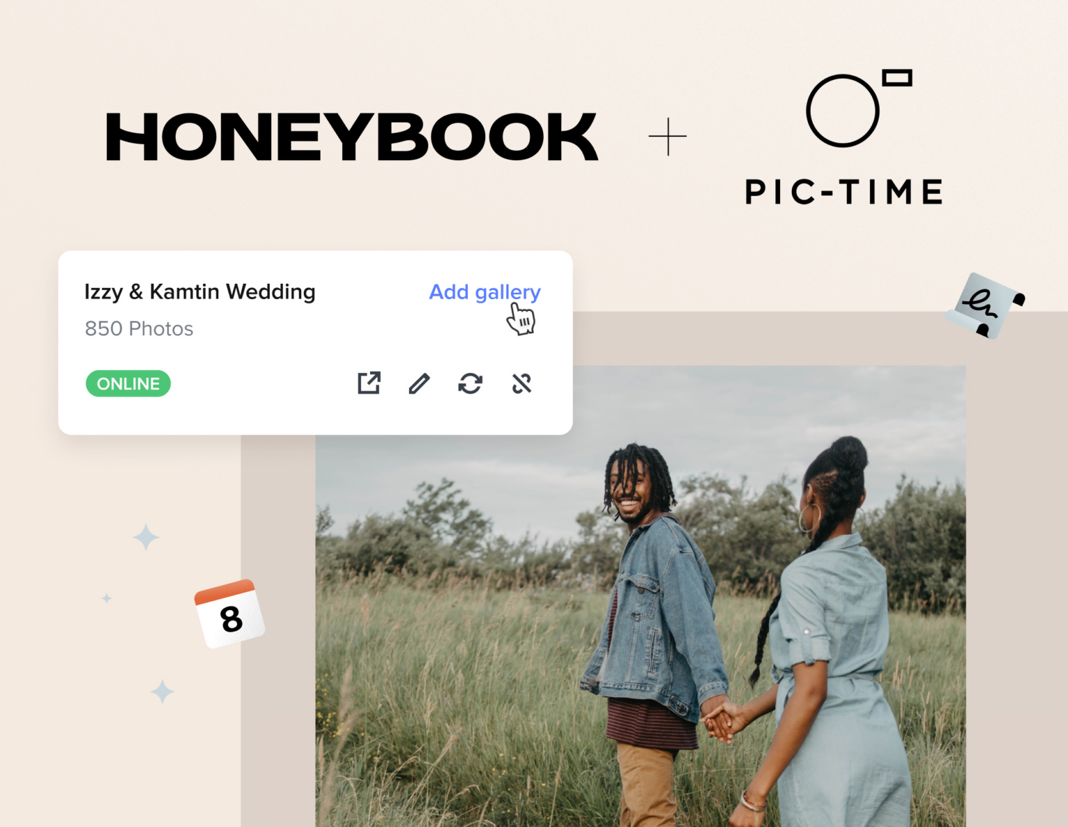 HoneyBook and Pic-Time gallery integration for photographers | HoneyBook