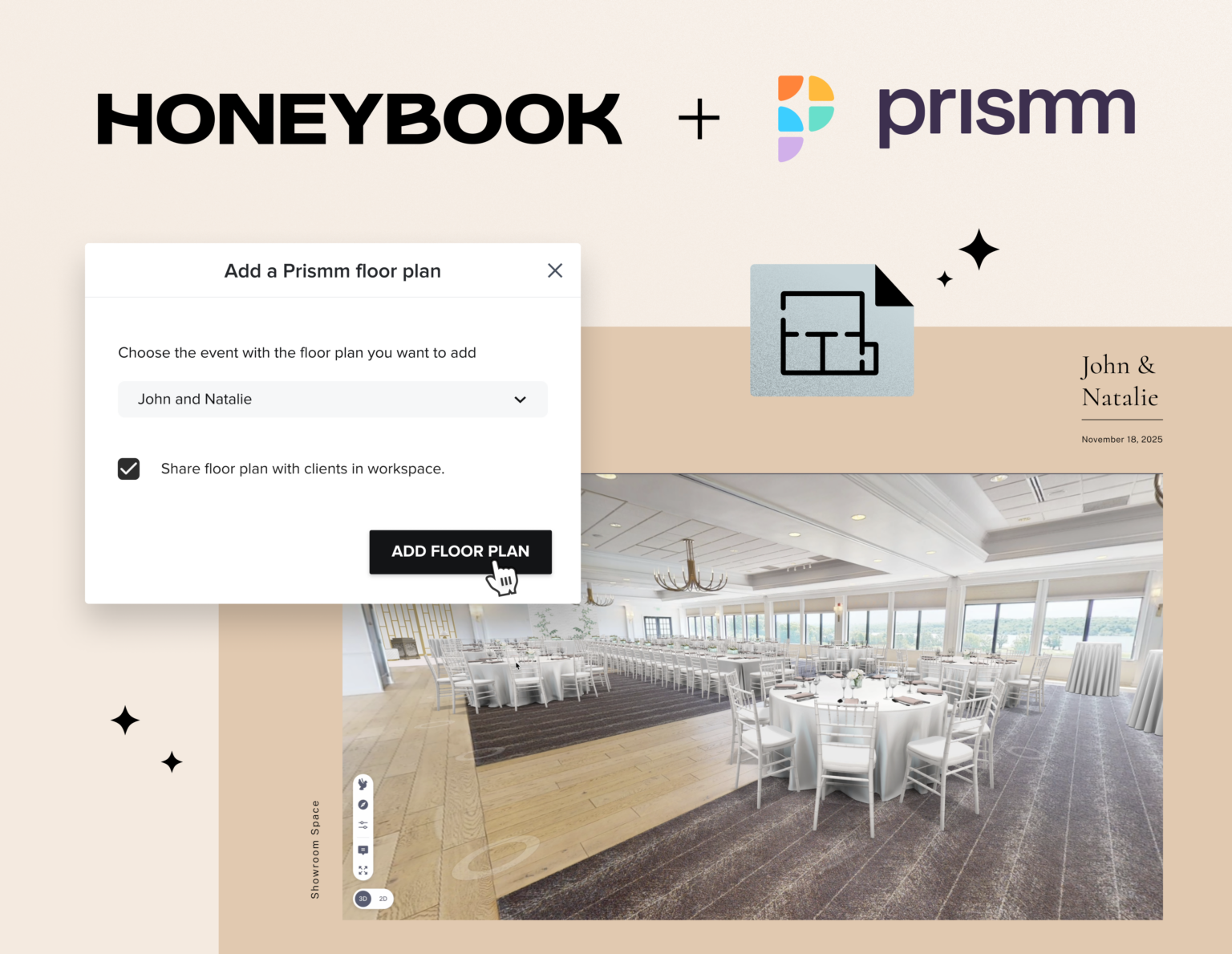 Prismm + HoneyBook: Simplified event floor planning and client ...
