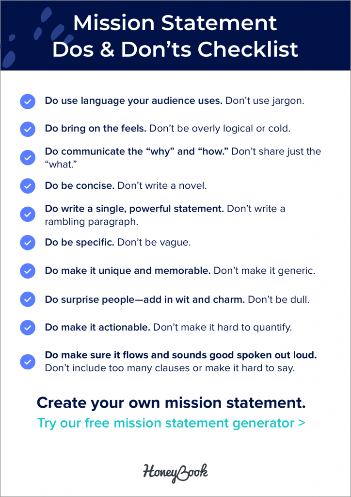 25 Powerful Mission Statement Examples You Won t Forget HoneyBook